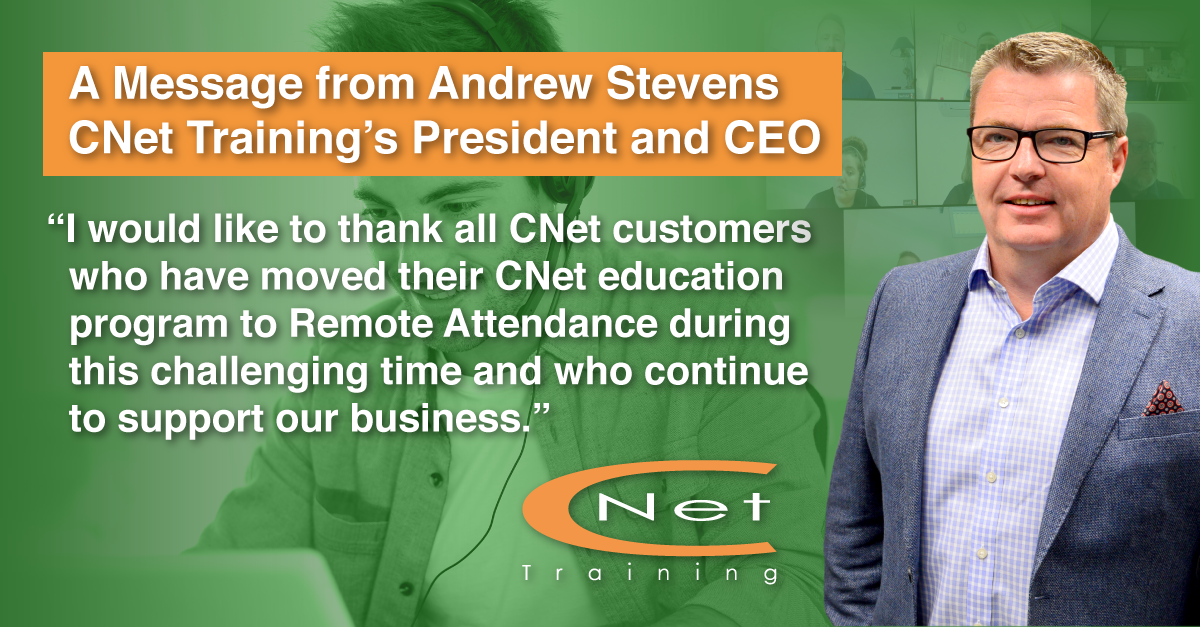 A Message from Andrew Stevens, CNet Training’s President and CEO | CNet ...