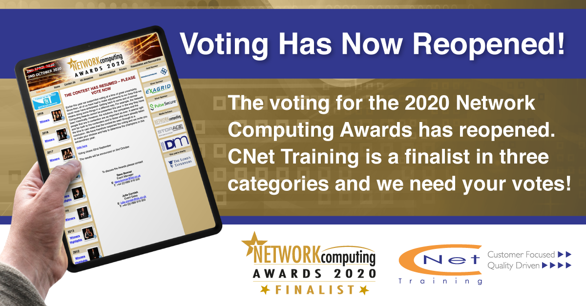 Vote for CNet… | CNet Training