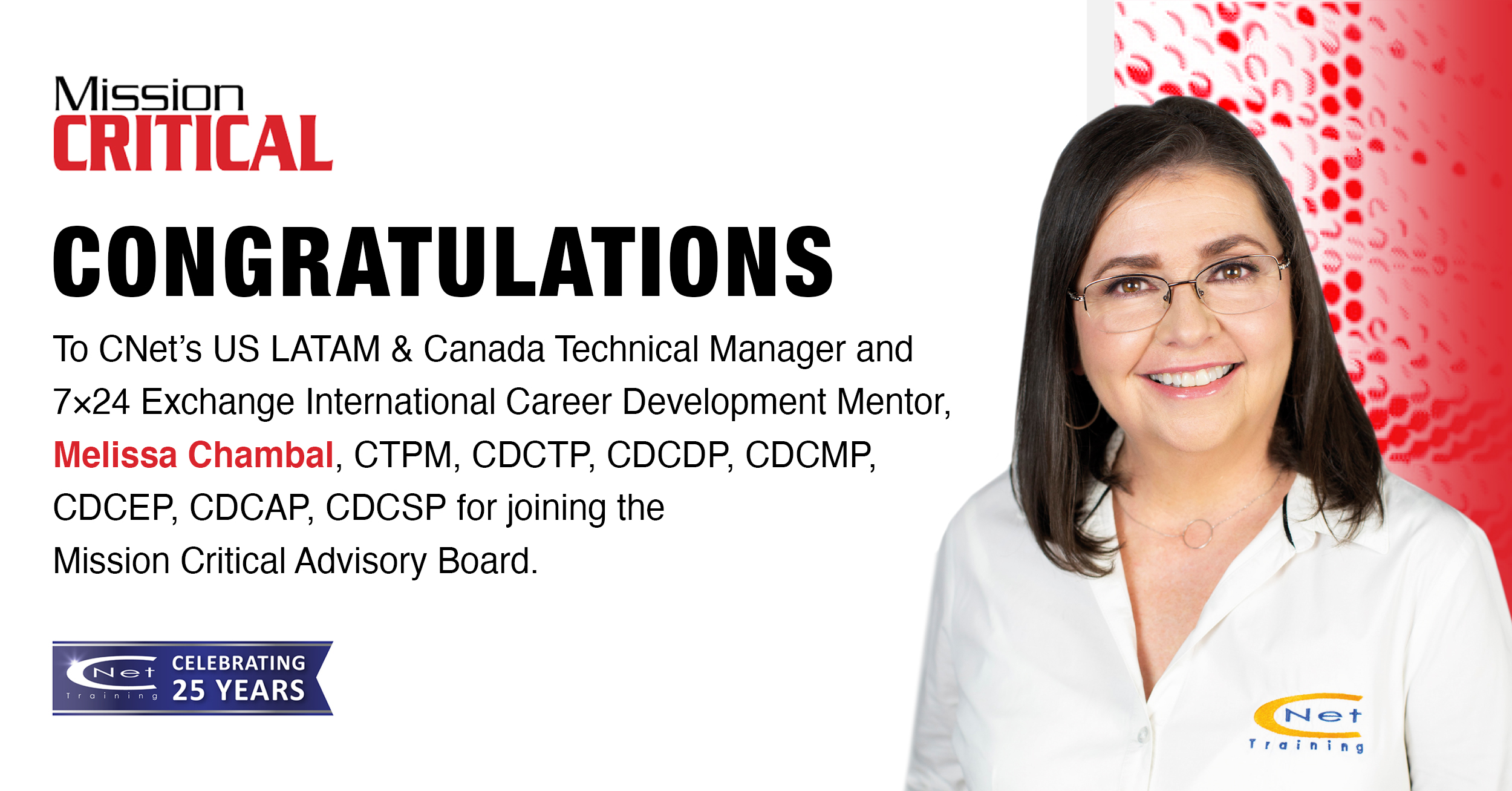 Melissa – Mission Critical Advisory Board social_ad | CNet Training