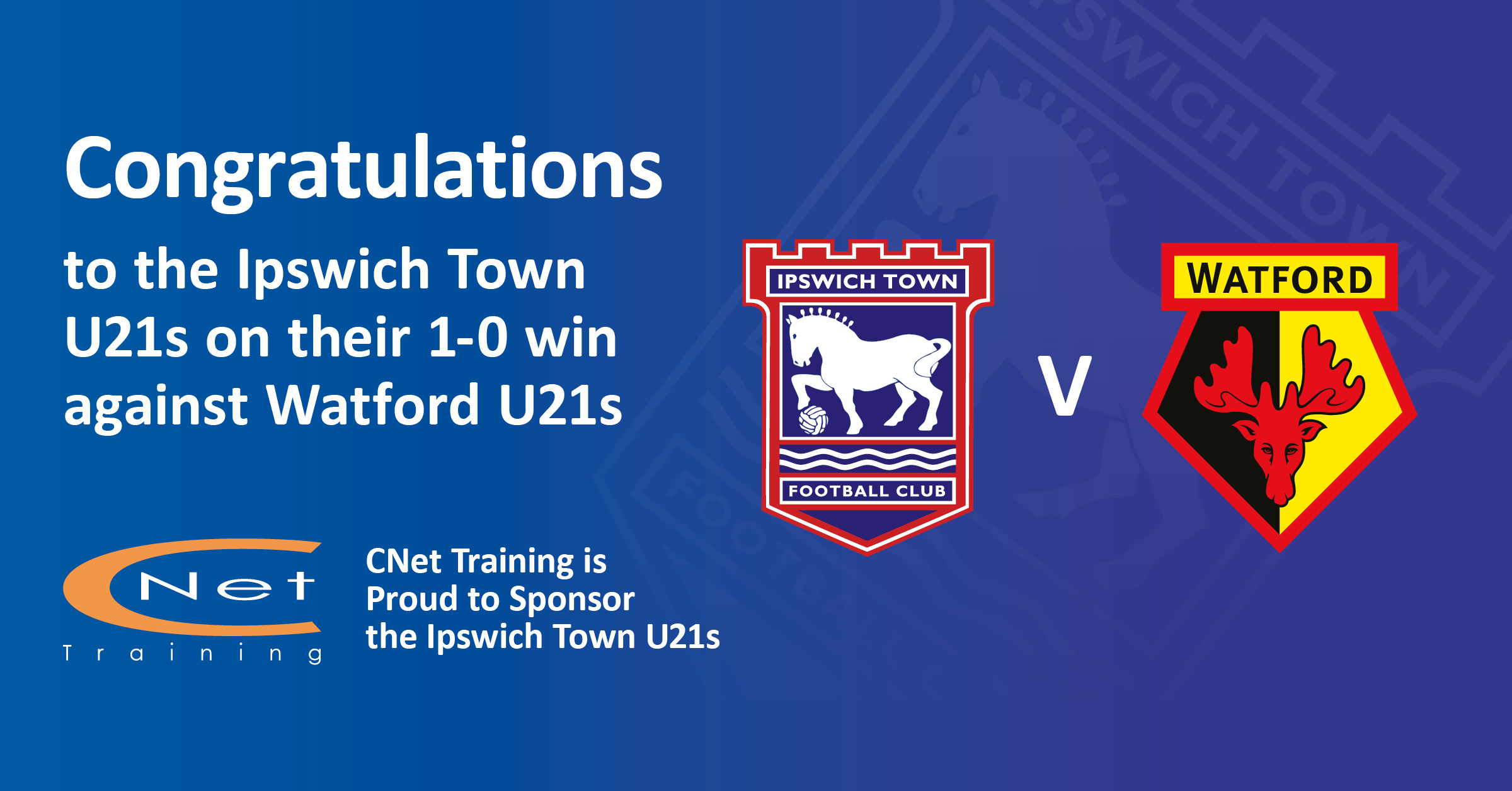 Congratulations to ITFC U21s | CNet Training