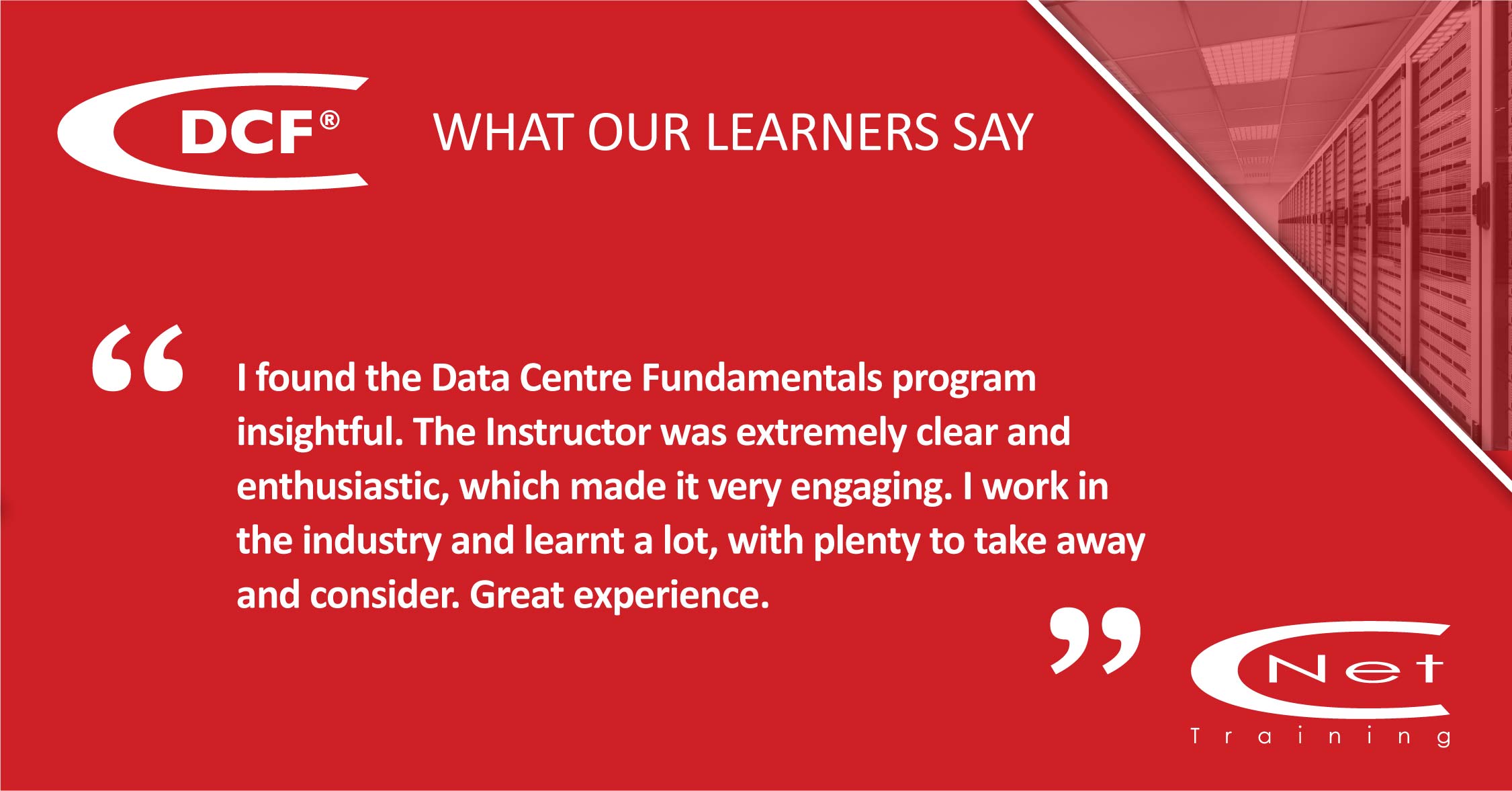 Data Center Fundamentals (DCF®) | CNet Training (US)