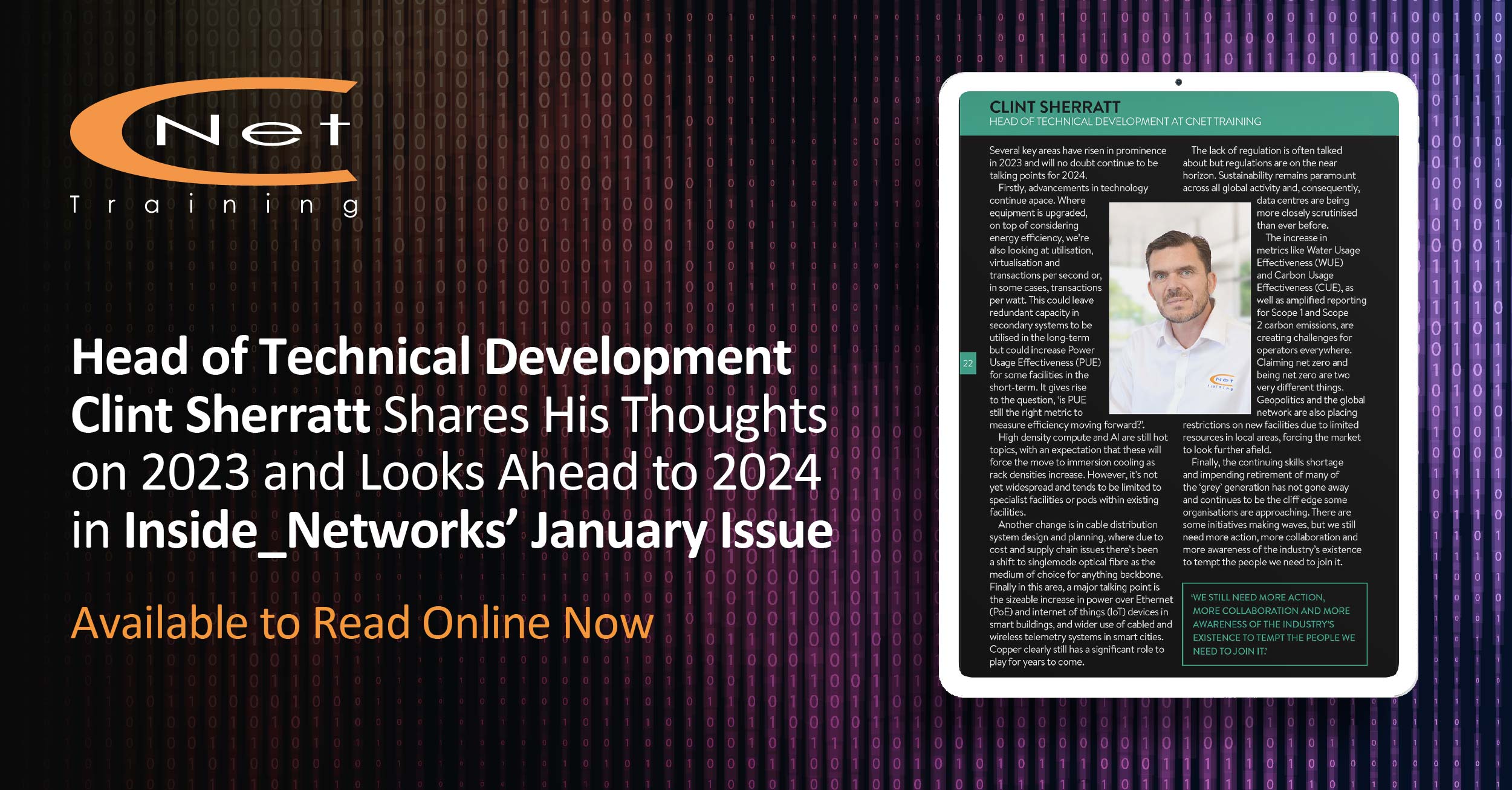 Inside Networks Article – Clint | CNet Training