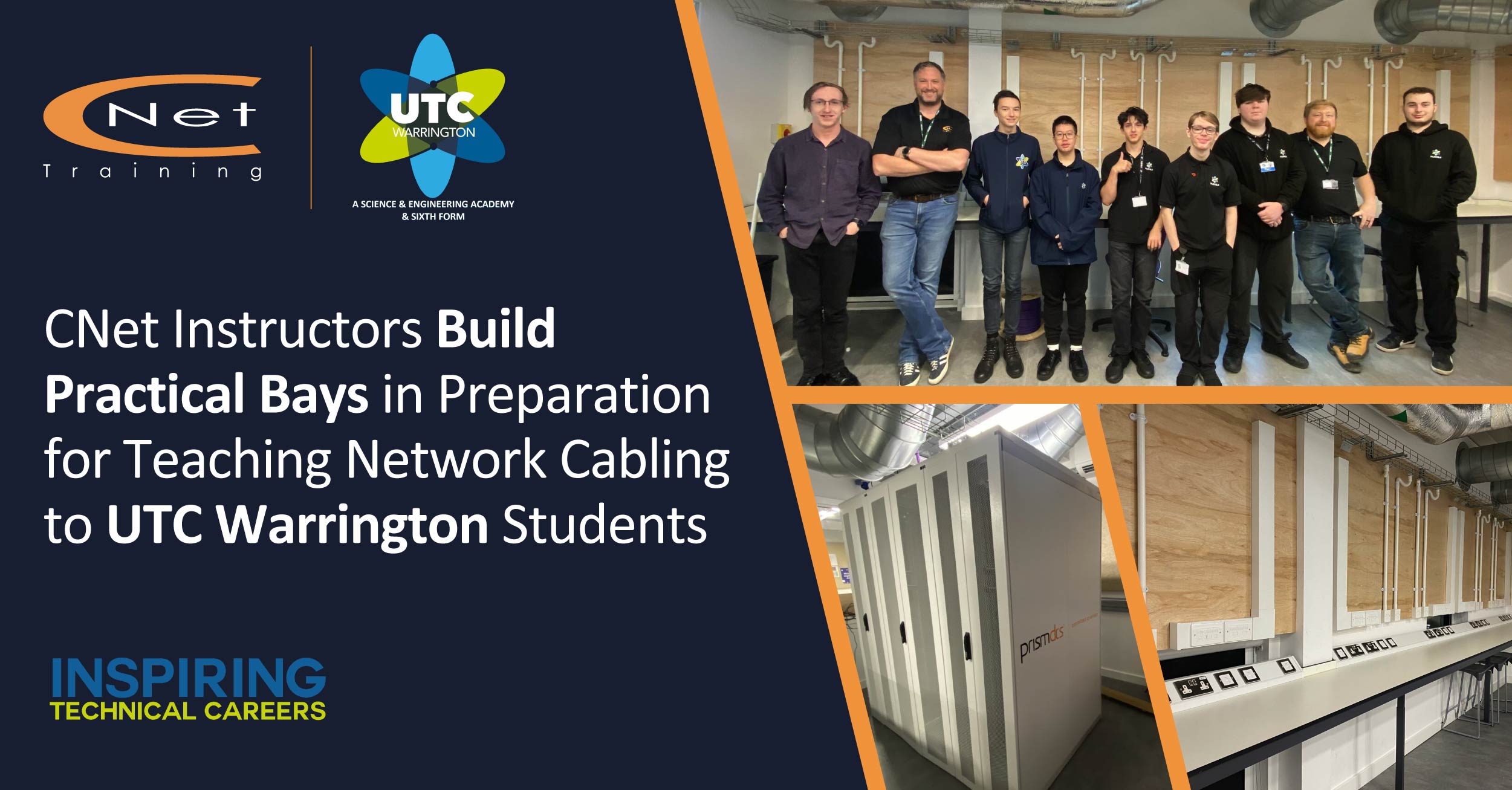 CNet Supports Students in UTC Warrington by Building Practical Training Bays | CNet Training